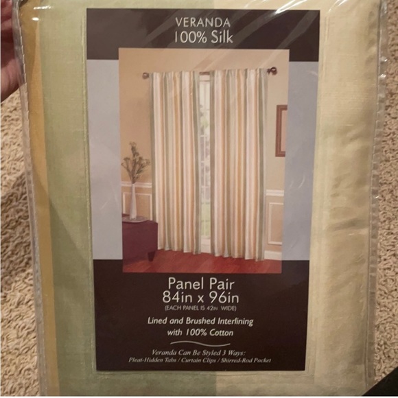 Veranda | Accents | Nwt Veranda 0 Silk Curtain Panel Pair 84 X 96 ...